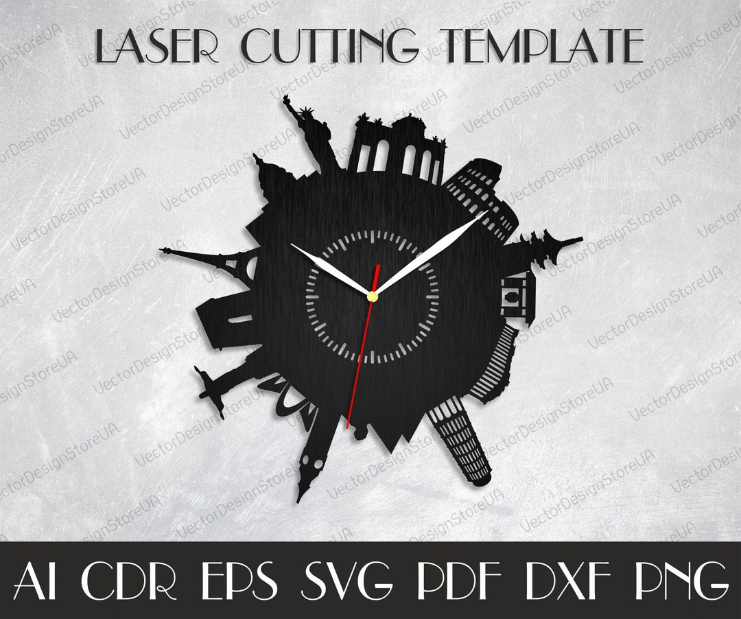 Travel Clock Svg,journey Art Dxf,trip Wall Art,traveling Clock,travel ...