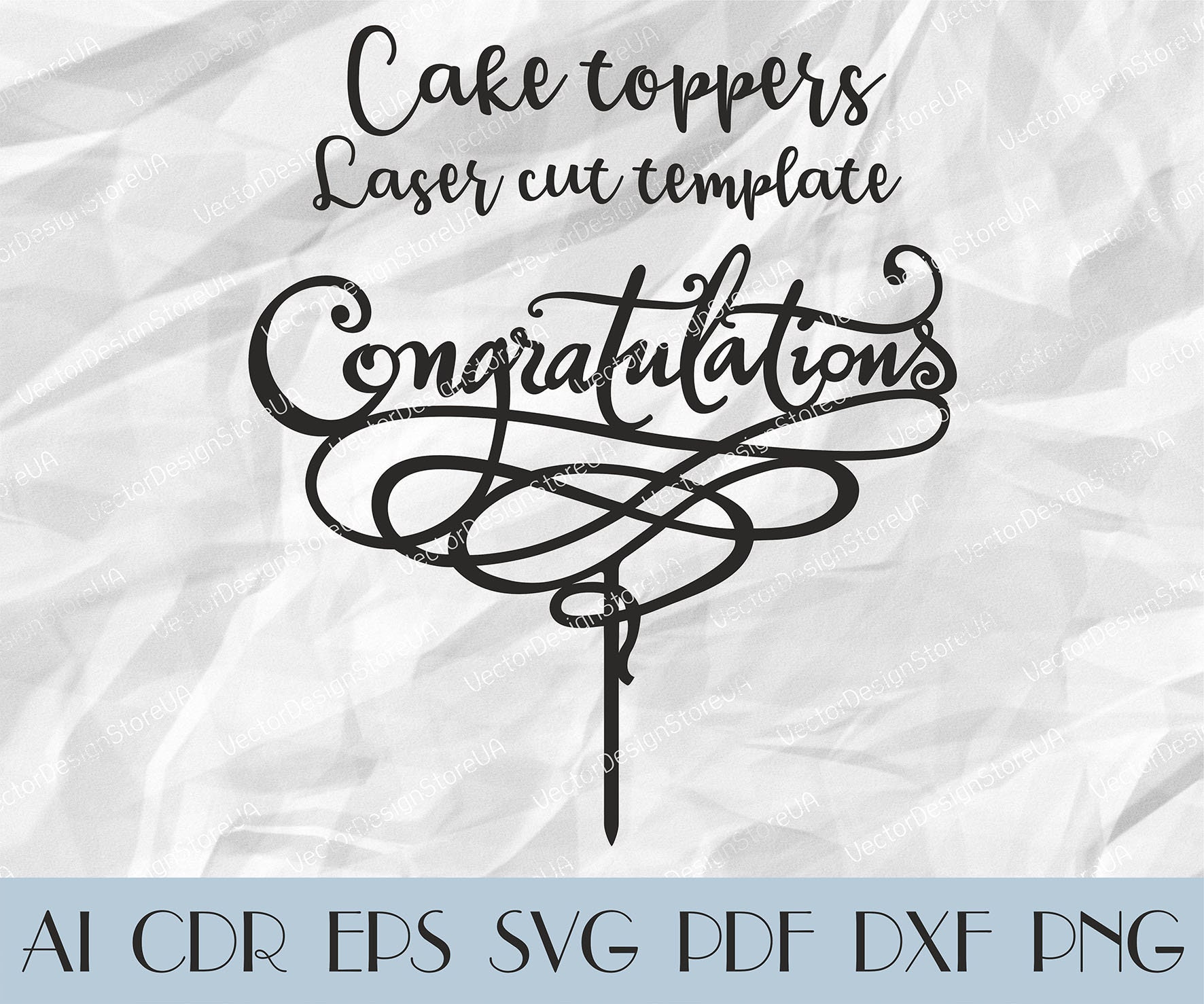 Congratulations Cake Topper Filegraduation Cake Topper - Etsy