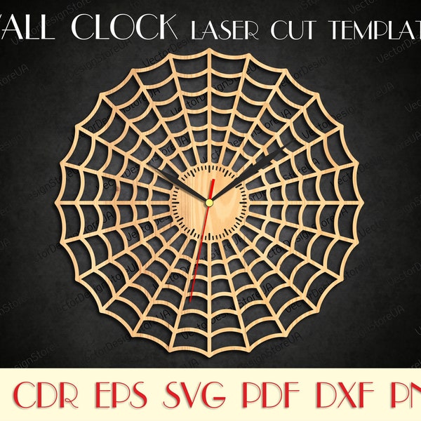 Spider Clock Svg - Etsy