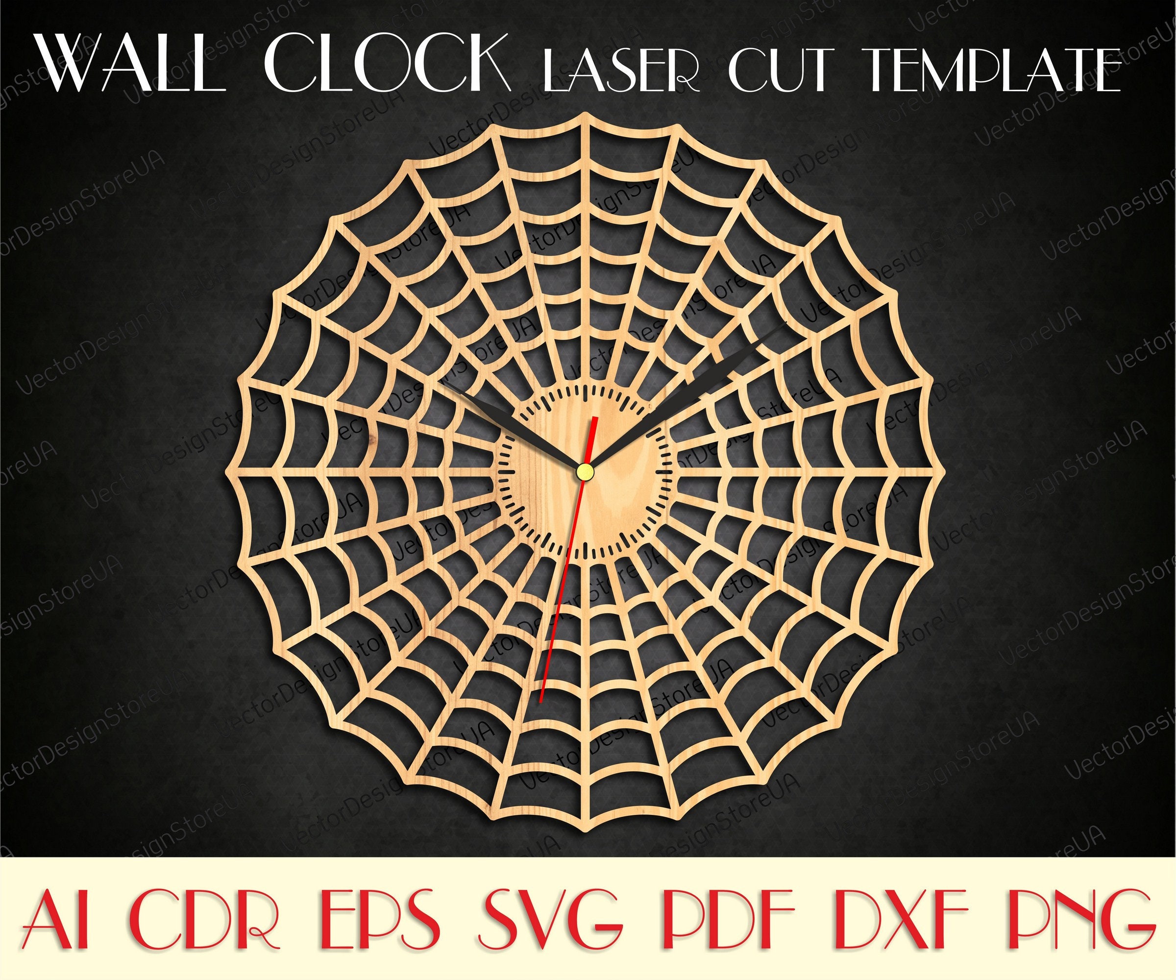 Spider Web Clock,spider Web Dxf,spider Web Ornament,spider Web Svg ...
