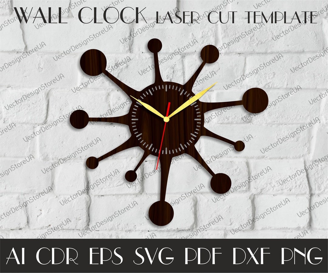 Virus Clock Template,virus Wall Art,chemistry Clock,chemistry Gift ...