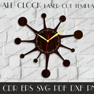 Virus Clock Template,virus Wall Art,chemistry Clock,chemistry Gift ...