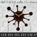 Virus Clock Template,virus Wall Art,chemistry Clock,chemistry Gift ...