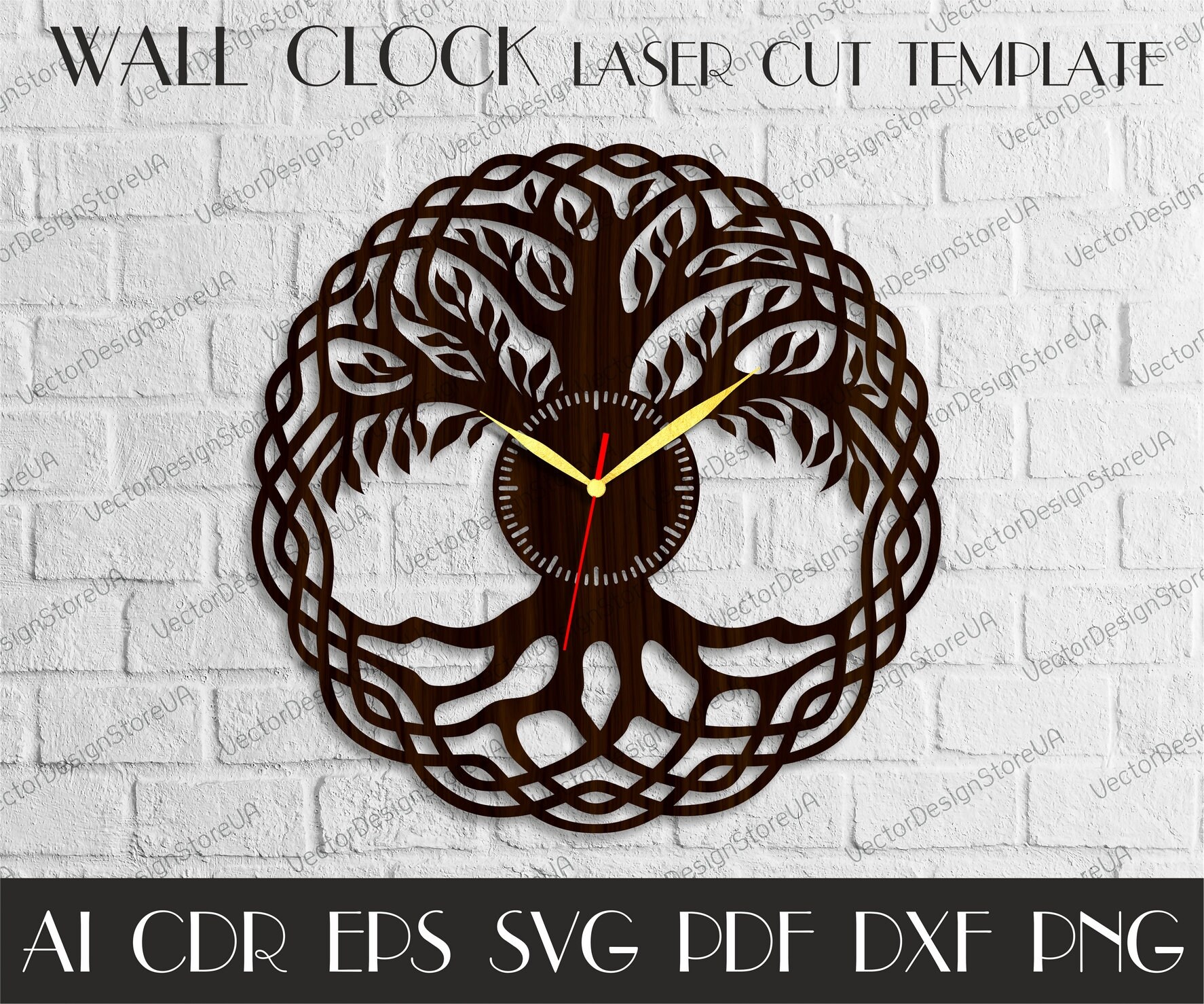 Tree of Life Clock Svg,tree of Life Wall Art,tree of Life Wall Decor ...