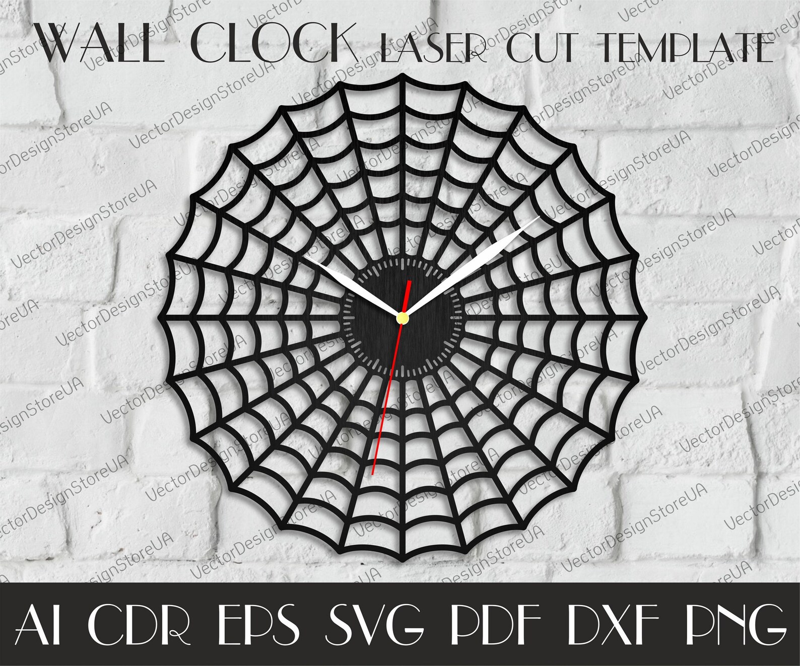 Spider Web Clockspider Web Dxfspider Web Ornamentspider Web | Etsy