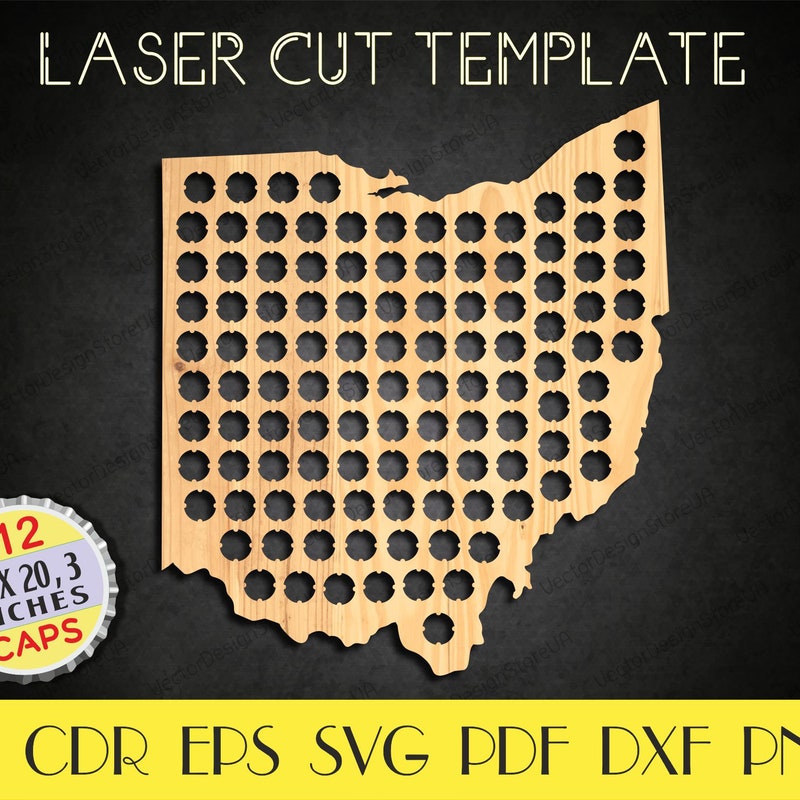 Ohio Laser Maps - Etsy UK