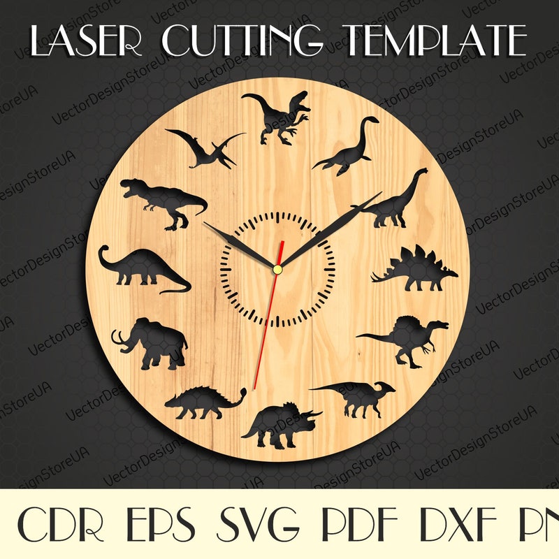 Dinosaur Wall Clock - Etsy