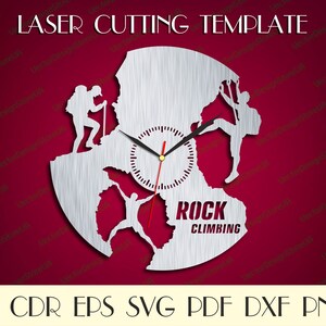 Climbing Wall Clock Svg,sport Large Clock Dxf,rock Climbing Svg,gift ...