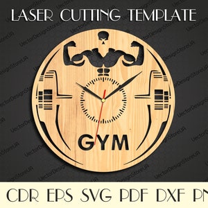 Bodybuilding Wall Decor File,gym Clock Svg,gym Clock for Wall,gym Svg ...