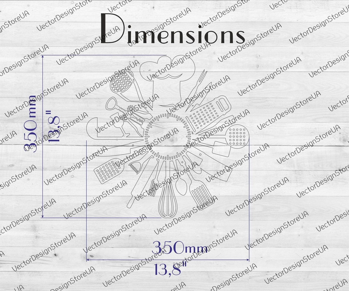 Kitchen Clock Svgkitchen Clock for Wallkitchen Decor - Etsy