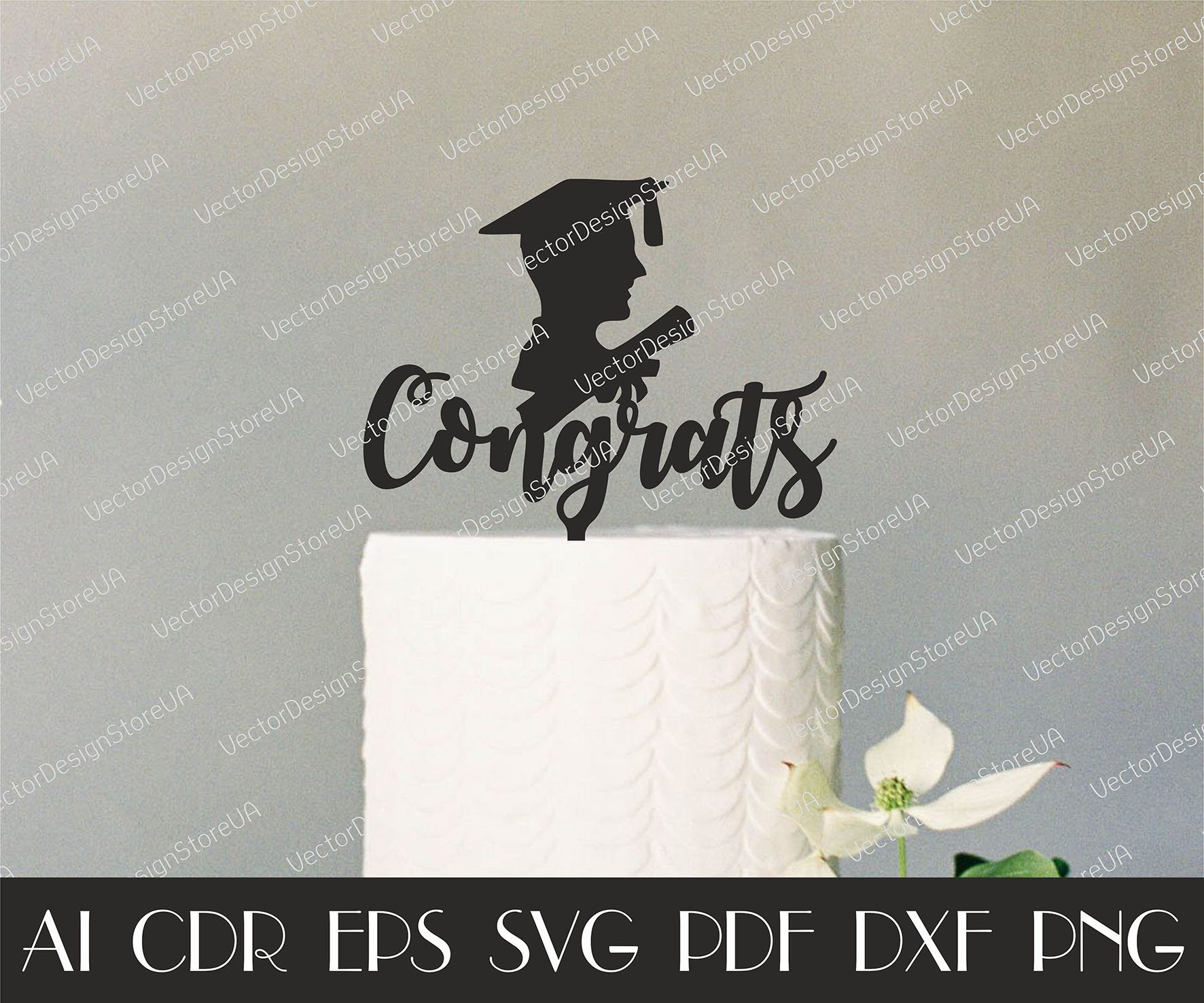 Congrats Cake Topper svgCongrats Grad Cake TopperGraduation | Etsy