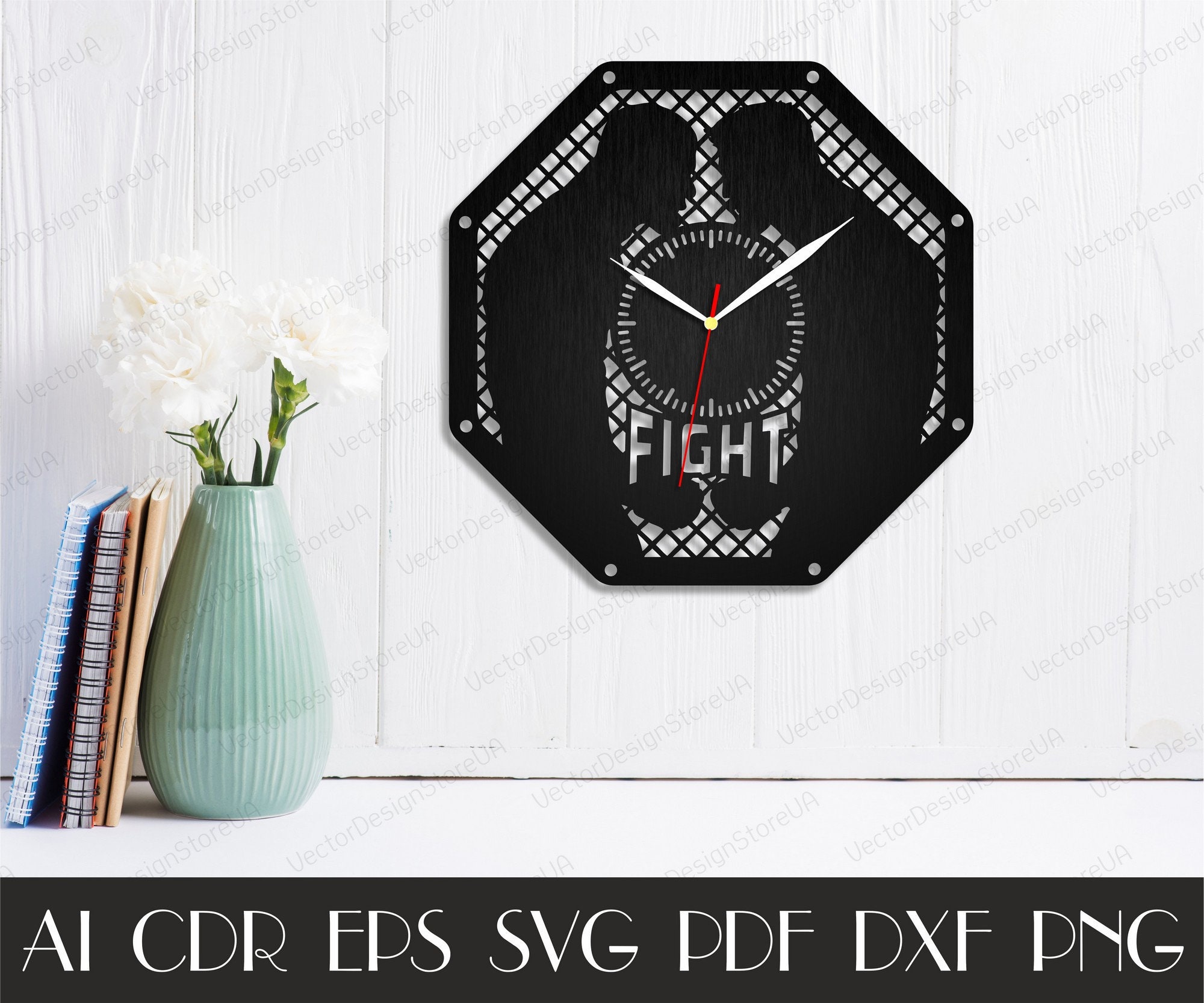Fight club clockFight svgMMA svgMma wall artmma | Etsy