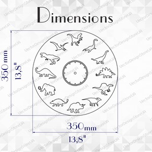 Dinosaurs Wall Decor,dinosaurs Art,dinosaurs Wall Clock,dinosaur Svg ...