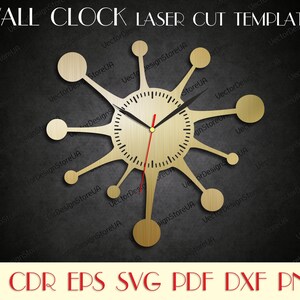 Virus Clock Template,virus Wall Art,chemistry Clock,chemistry Gift ...