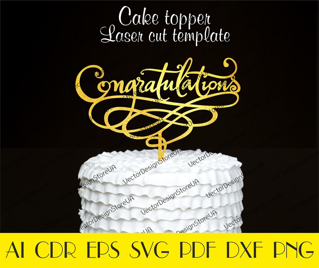 Congratulations Cake Topper File,graduation Cake Topper Svg ...