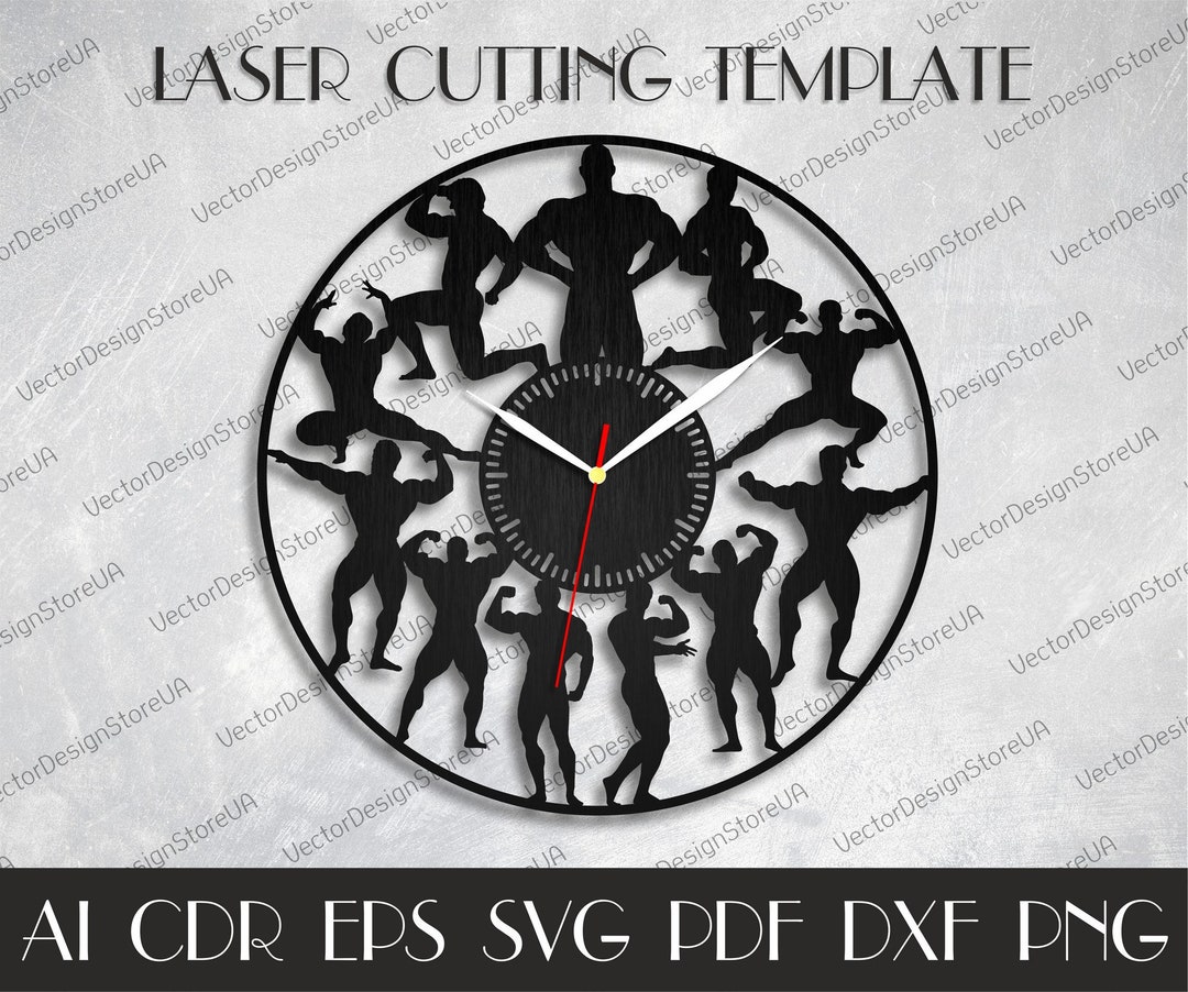 Bodybuilding Clock Svg,gift for Man,sport Clock File,sport Clock,gym ...