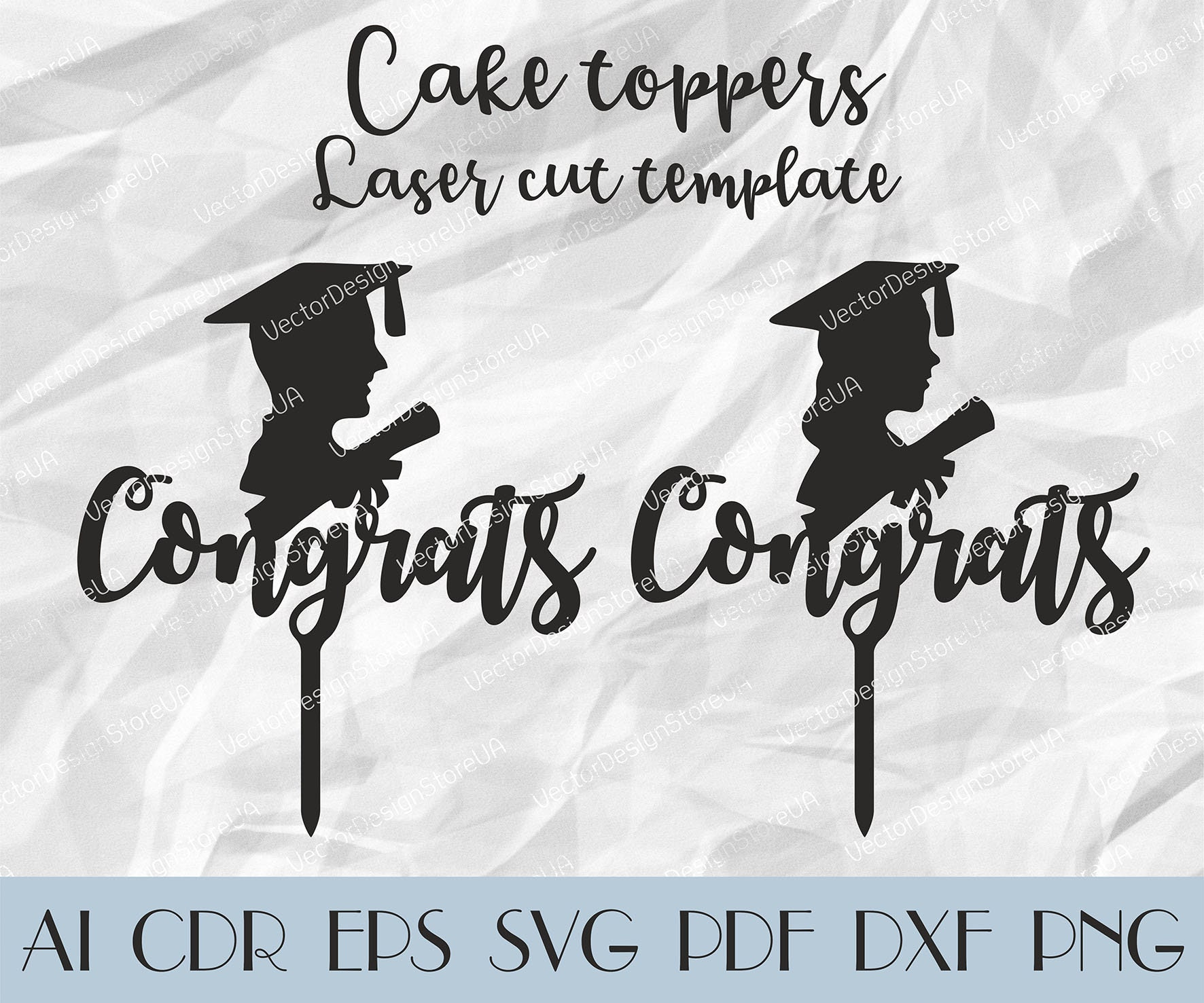 Congrats Cake Topper svgCongrats Grad Cake TopperGraduation | Etsy
