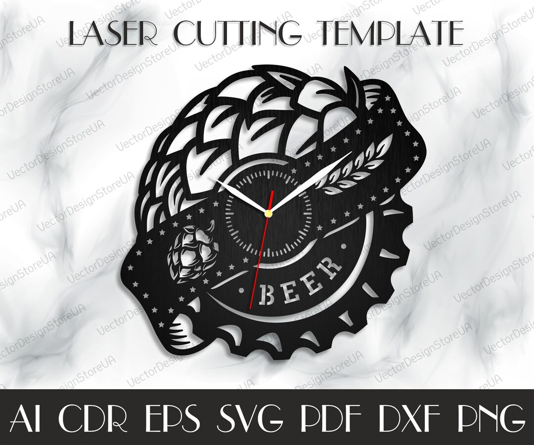 Beer Pub Clock Dxf,beer Pub Art,beer Pub Svg,beer Decor,beer Clock,beer ...