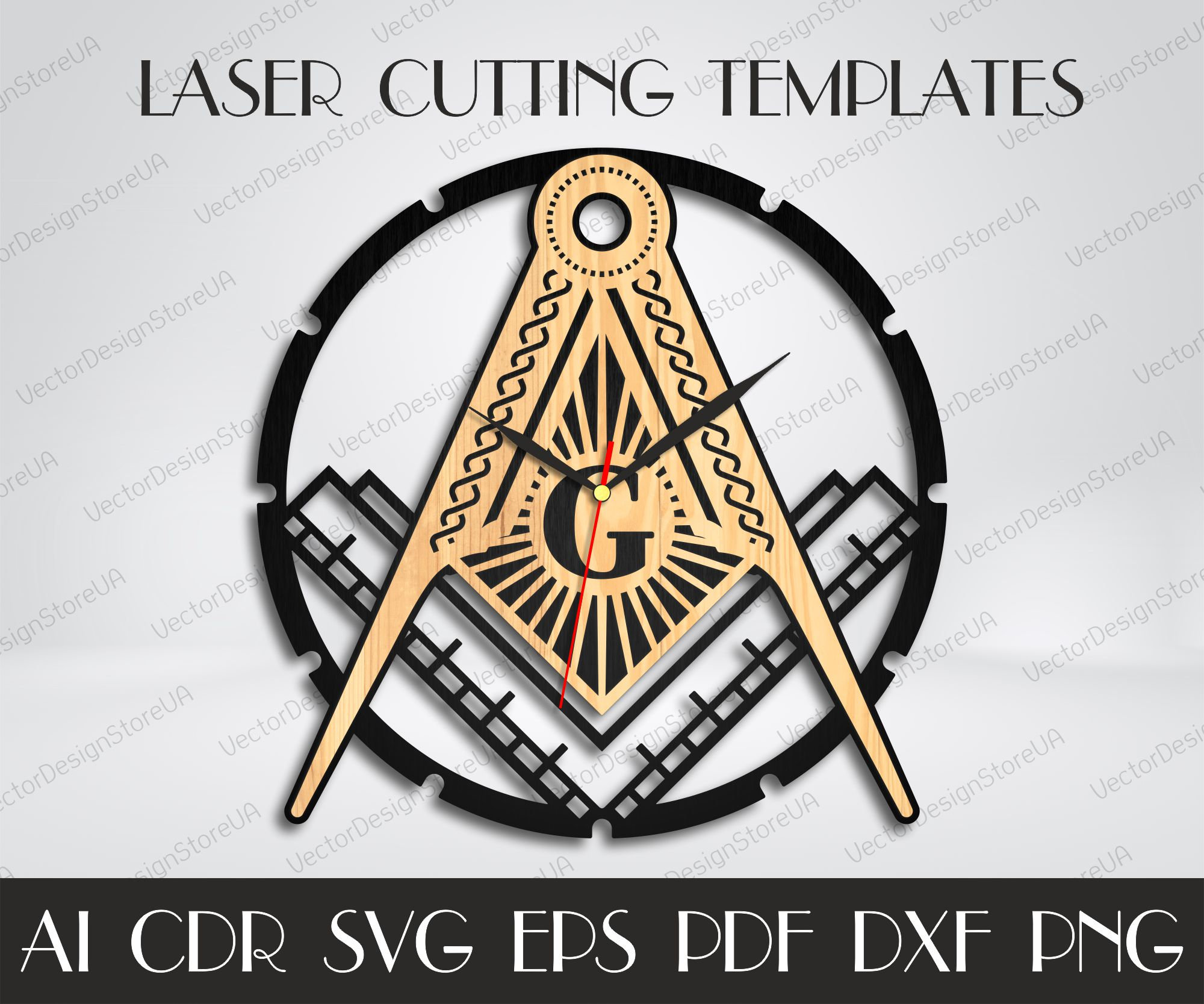 Masonic Clock Svg,mason Svg,freemasonry Sign Svg,freemason Svg,masonic ...