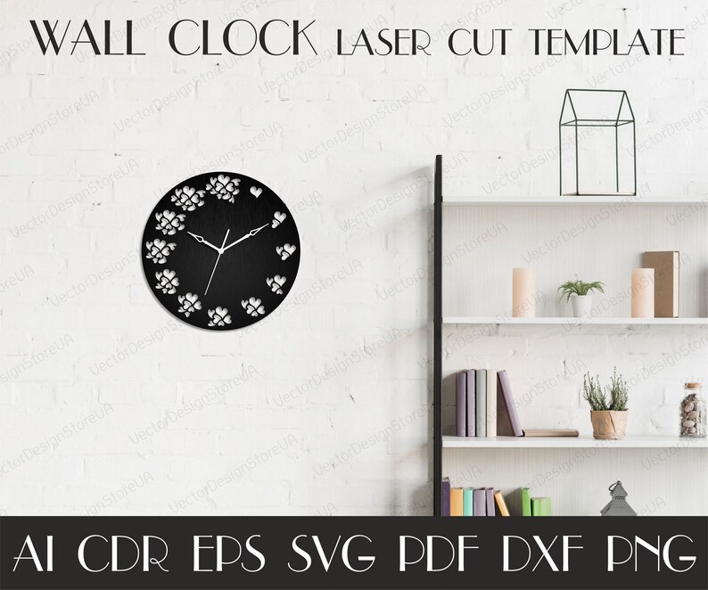 Hearts Clock File,hearts Svg,hearts Wall Art,love Gift,birthday Gift ...