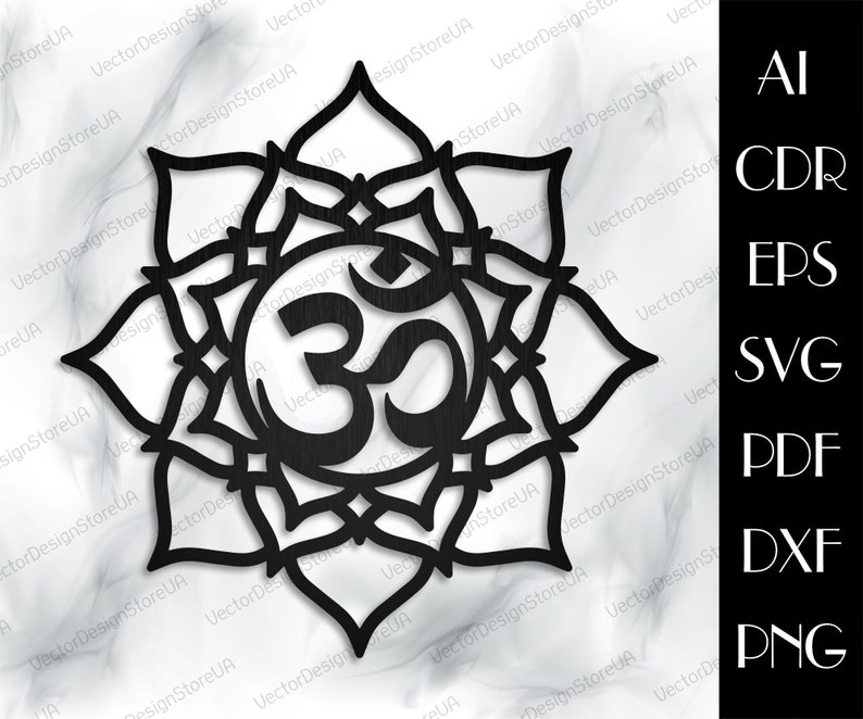 Om Symbol Svg,om Mandala Wall Art,om Mandala Wall Decor,om Circle ...