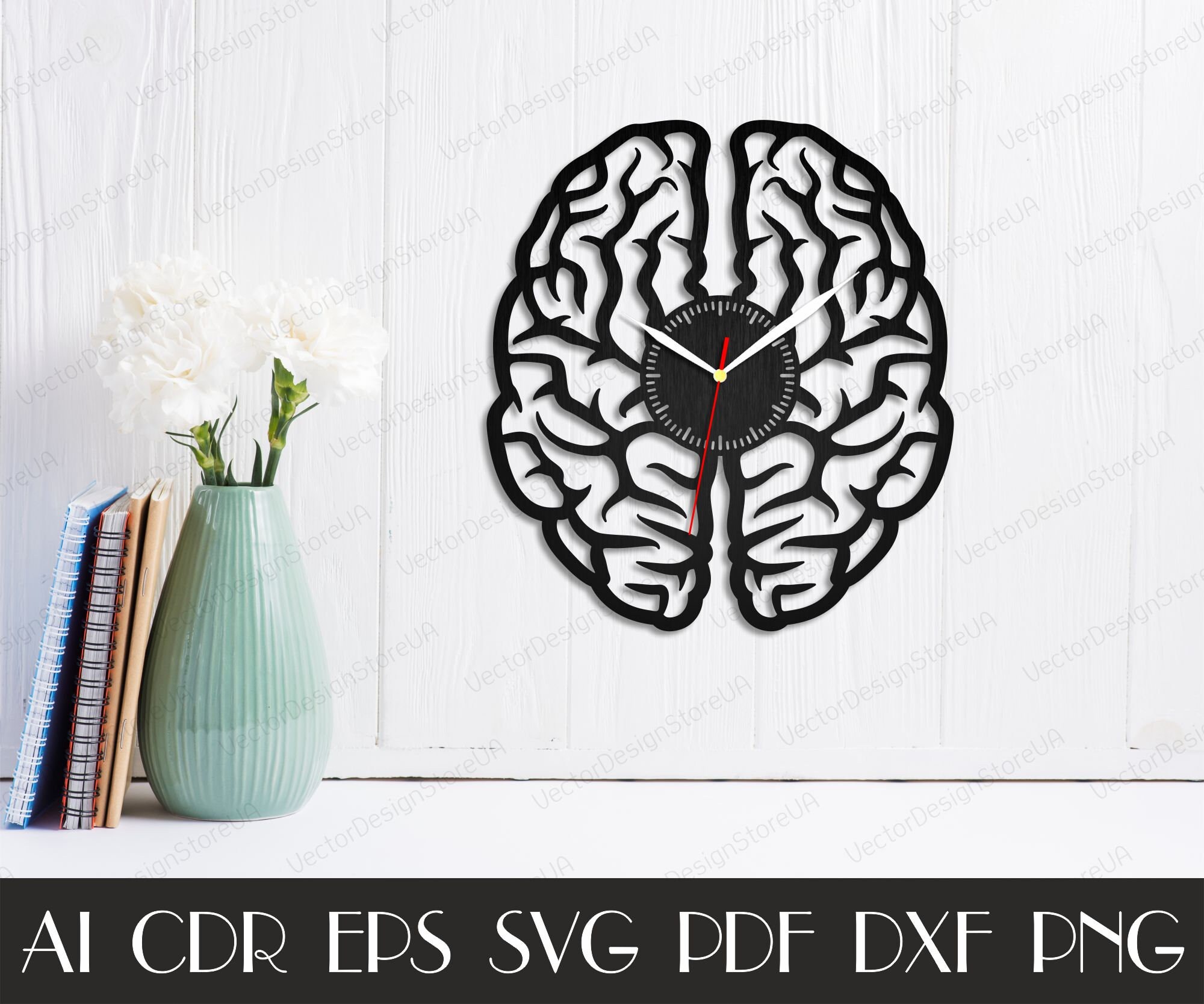 Cerebro humano svg cerebro svgReloj de cerebro dxfArte de - Etsy México