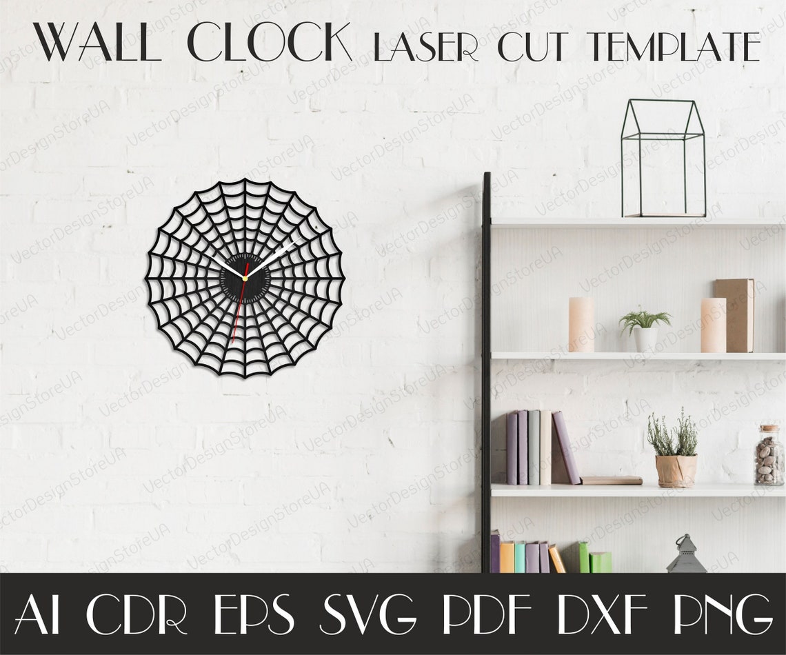 Spider Web Clockspider Web Dxfspider Web Ornamentspider Web | Etsy