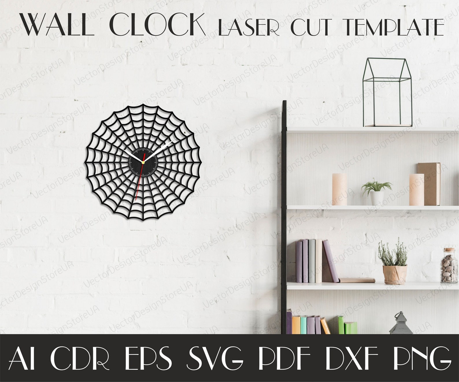 Spider Web Clockspider Web Dxfspider Web Ornamentspider Web | Etsy