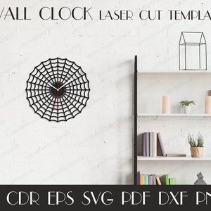 Spider Web Clock,spider Web Dxf,spider Web Ornament,spider Web Svg ...