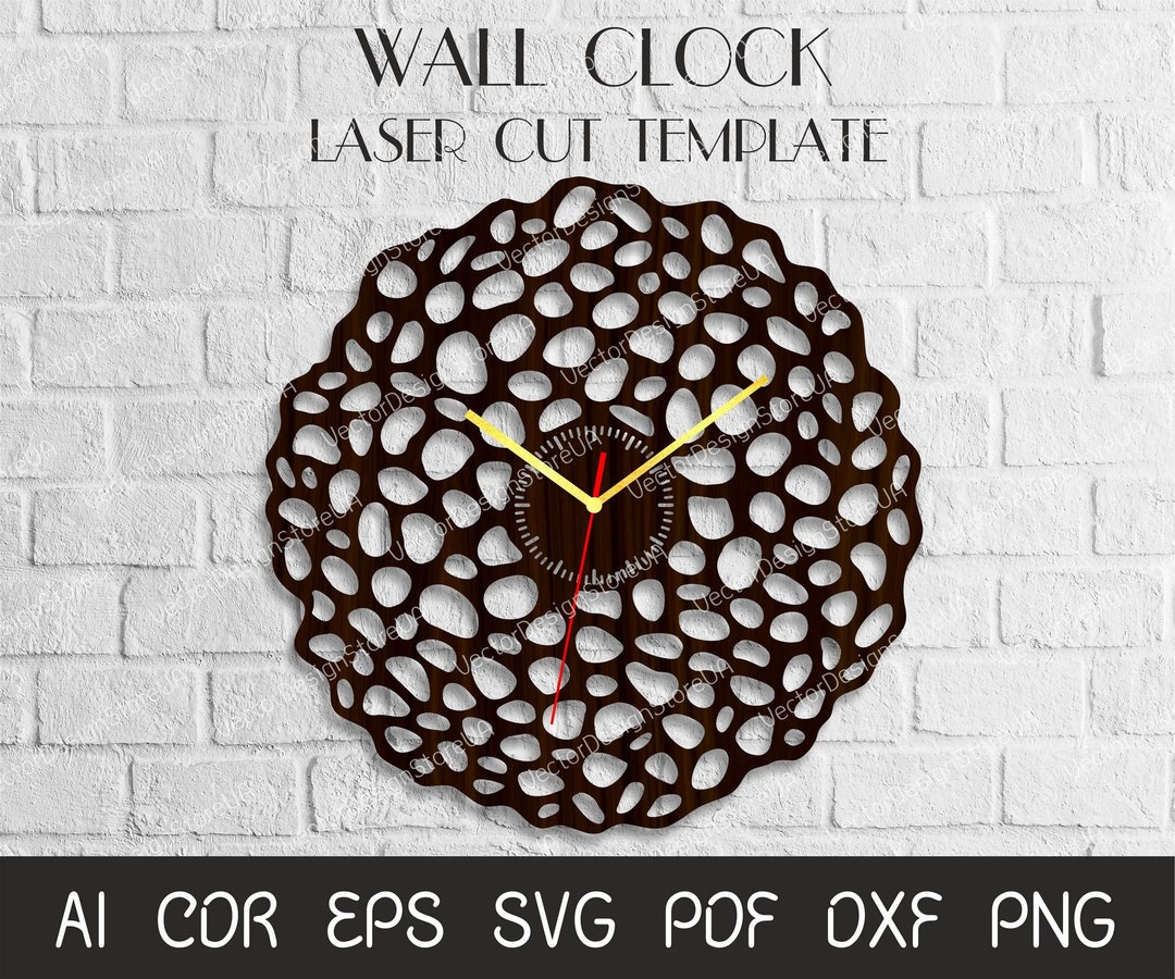 Modern Wall Clock File,large Clock for Wall,clock Svg,unique Clock ...