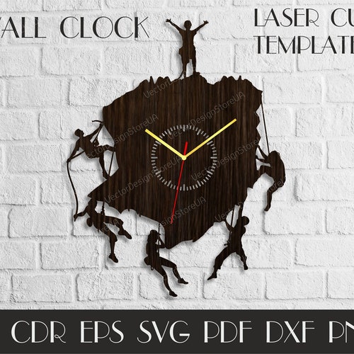 Rock Climbing Clock Svgrock Climbing Artrock Climbing | Etsy