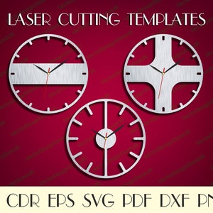 Set of 3 Wall Art,modern Clocks,modern Wall Art,modern Home Decor ...