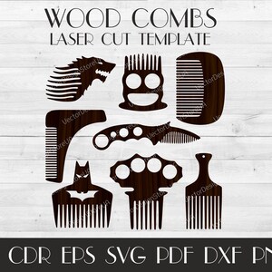 Set 8pcs Hair Combs,beard Combs,combs Svg,comb Gift,hair Assessory,comb ...