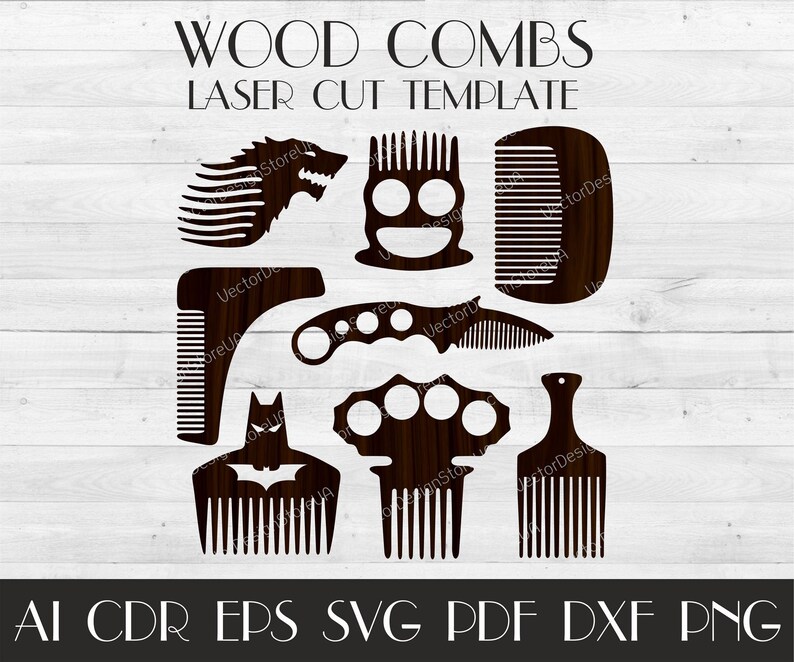 Set 8pcs Hair Combs,beard Combs,combs Svg,comb Gift,hair Assessory,comb ...