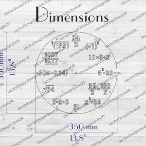 Math Clock,math Wall Decor, Math Gift,teacher Gift,clock Template,laser ...