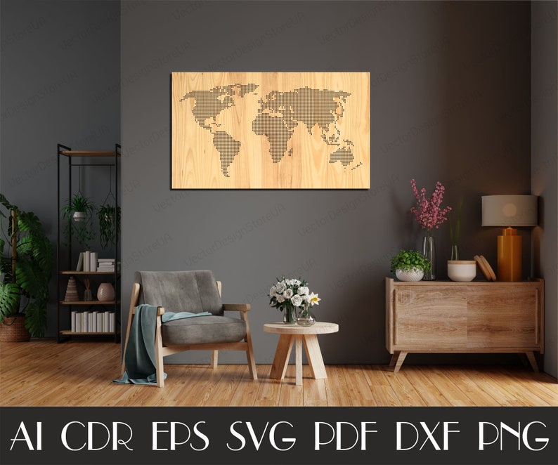World Map Wall Decor Svgworld Map Svgworld Art Svgworld - Etsy