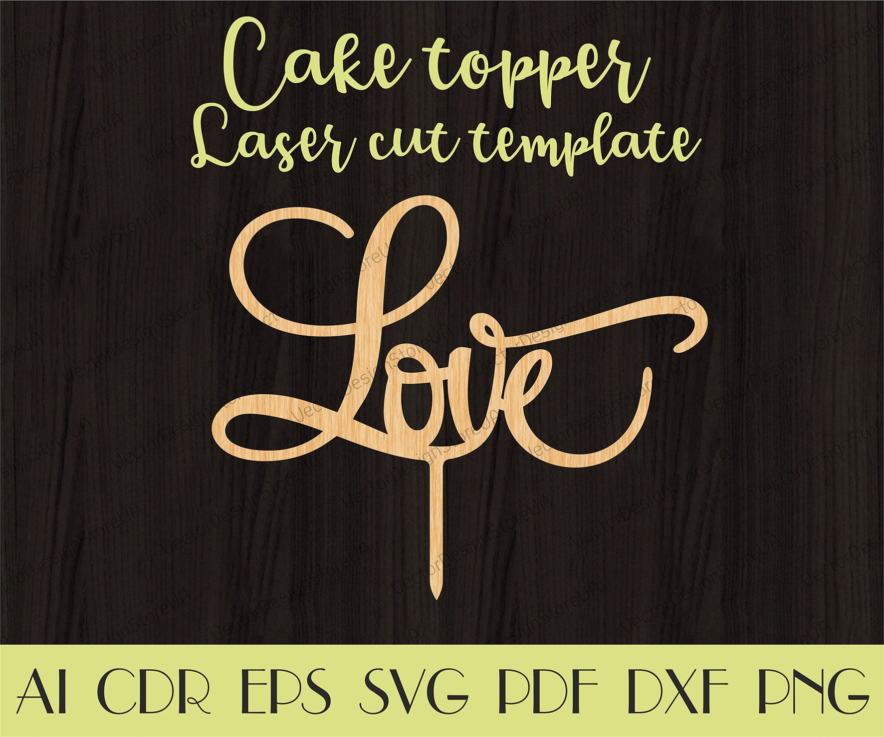 Love Cake Topper,wedding Cake Topper,rustic Cake Topper,love You Sign ...