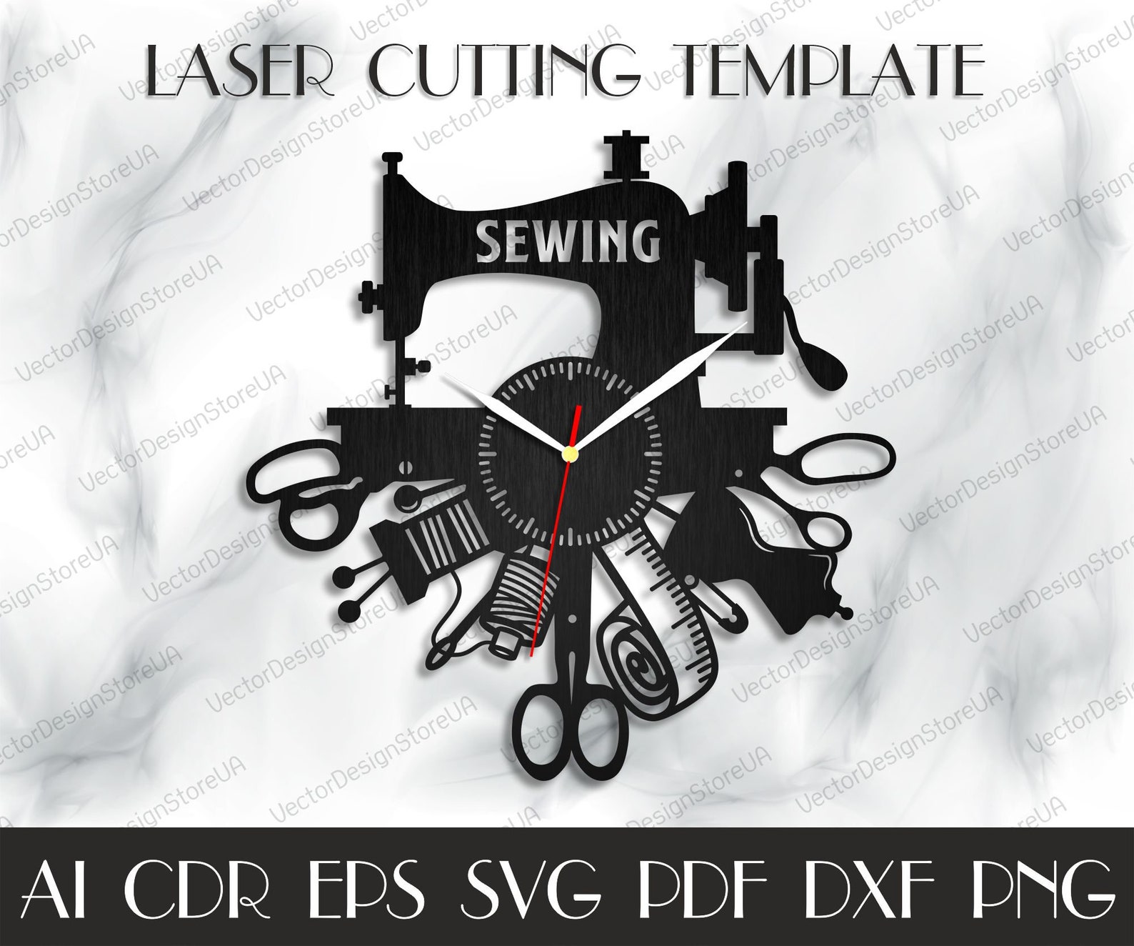 Tailor Shop Sign Dxfsewing Giftsewing Clock Svgsewing Room - Etsy