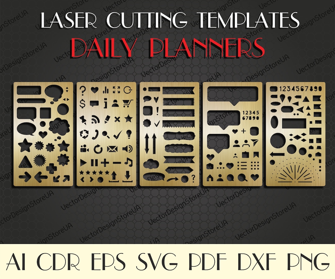 Daily Planner Stencils Set Files,daily Planners for Kids,daily Planners ...