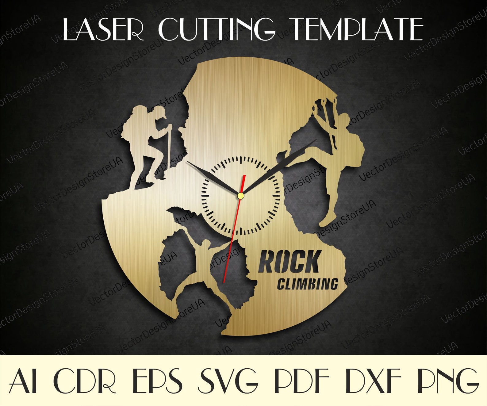 Climbing Wall Clock Svg,sport Large Clock Dxf,rock Climbing Svg,gift ...