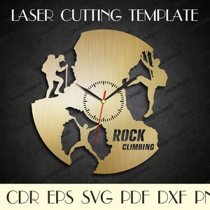 Climbing Wall Clock Svg,sport Large Clock Dxf,rock Climbing Svg,gift ...