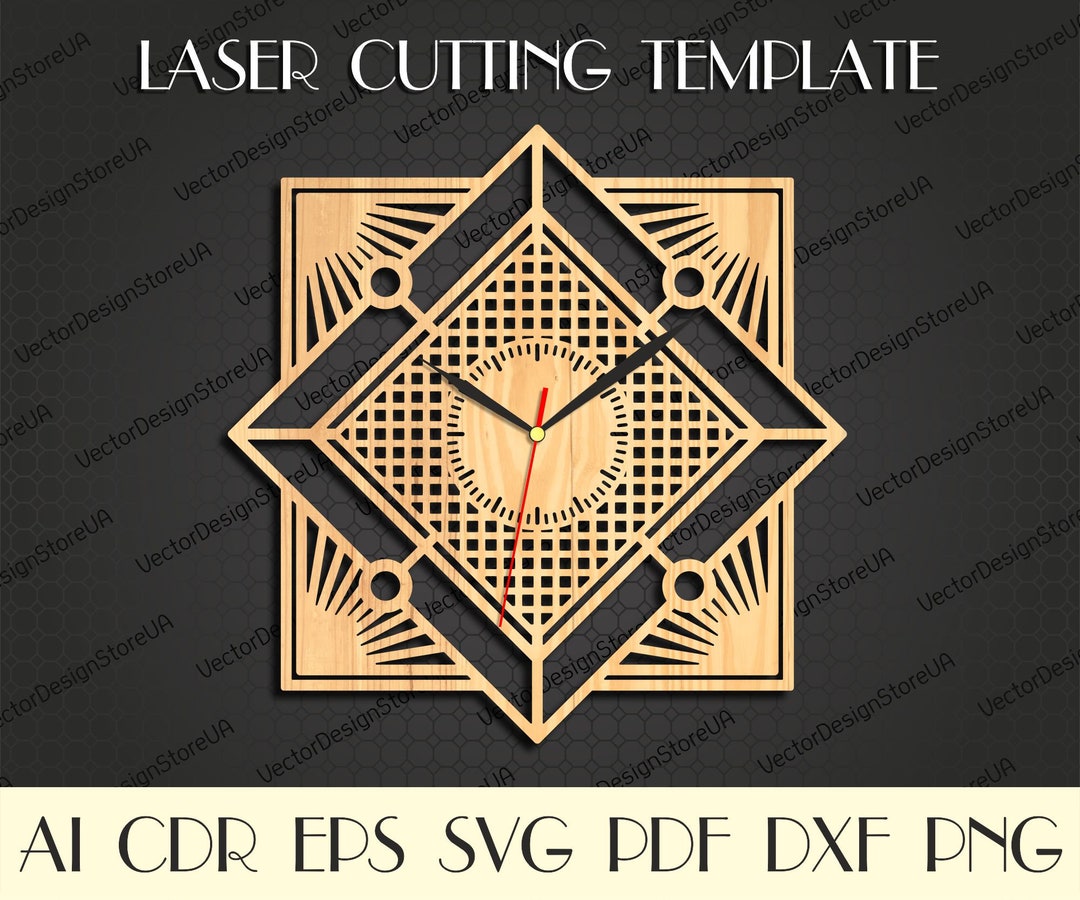 Unique Wall Clock Dxf,modern Wall Art,modern Wall Clock,modern Home ...