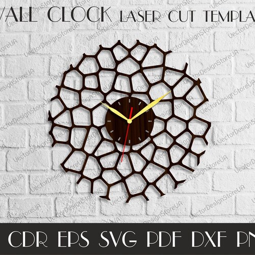 Wall Clock SVG Cut File Multilayer Vector Templates Cnc | Etsy