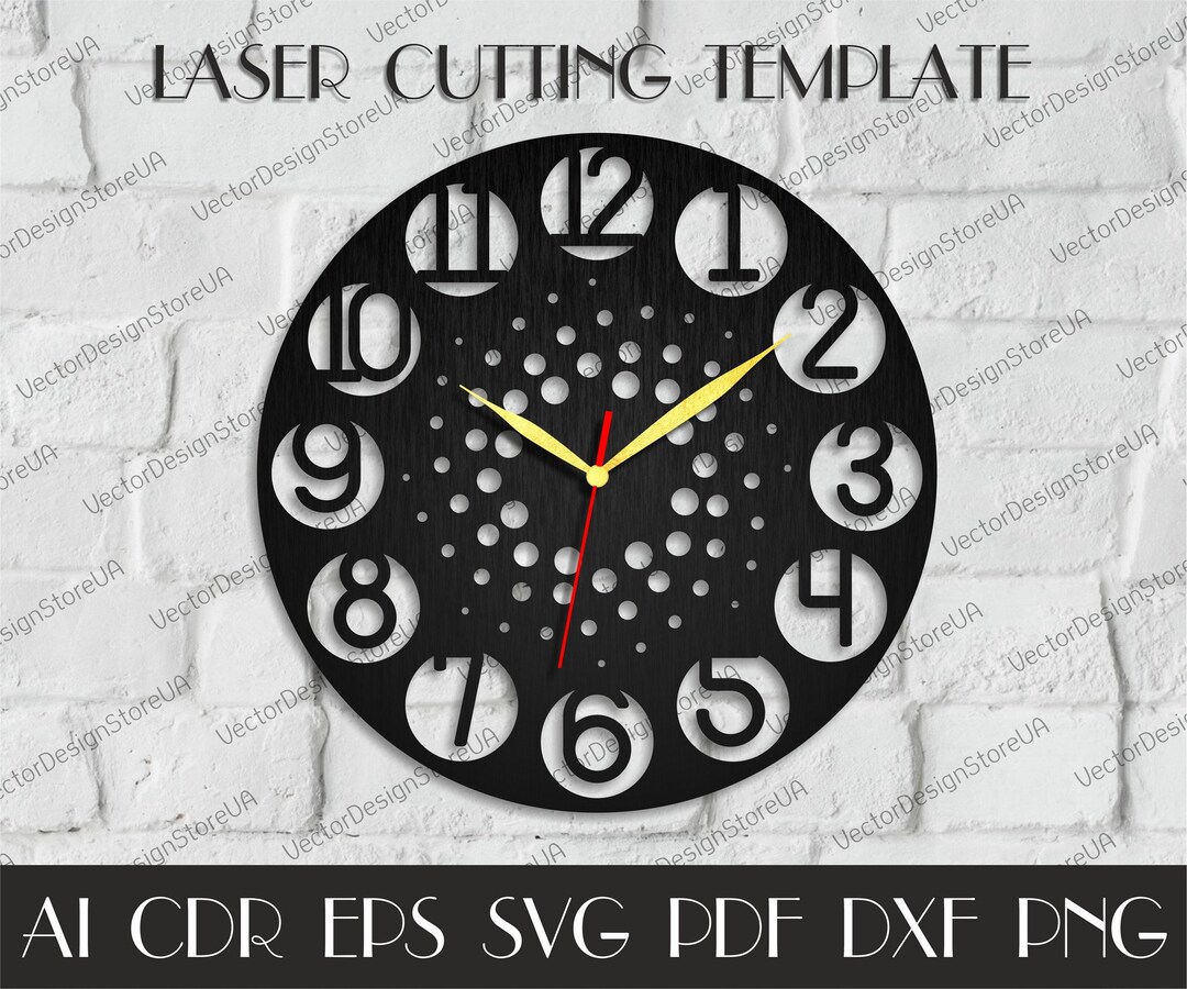 Clock Numbers Svg,modern Clock,unique Wall Decor,wooden Clock,laser Cut ...