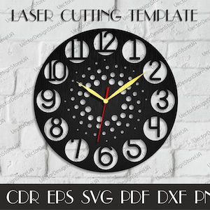 Clock Numbers Svg,modern Clock,unique Wall Decor,wooden Clock,laser Cut ...