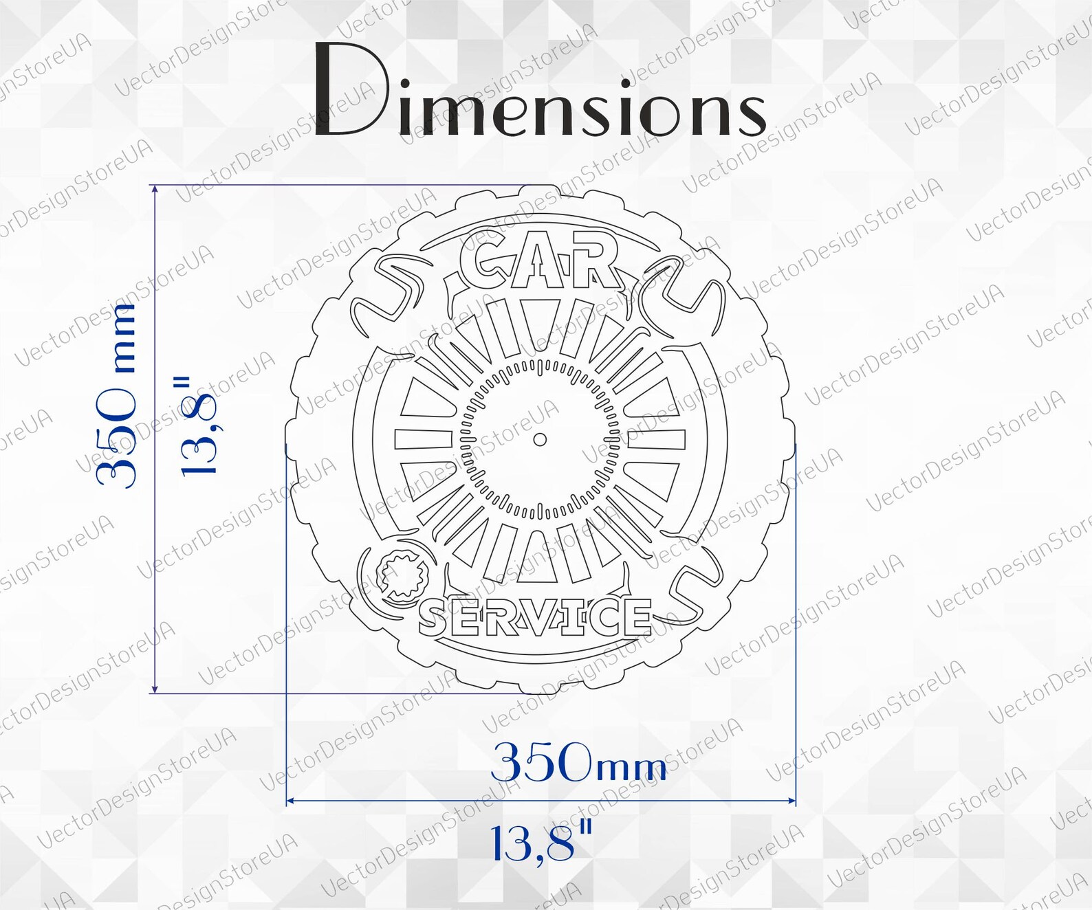 Car Service Clock Svg,car Service Svg,auto Service Wall Clock,auto ...