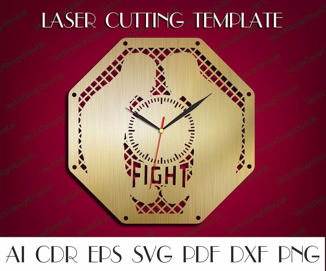 Fight Club Clock,fight Svg,mma Svg,mma Wall Art,mma Decor,fight Club ...