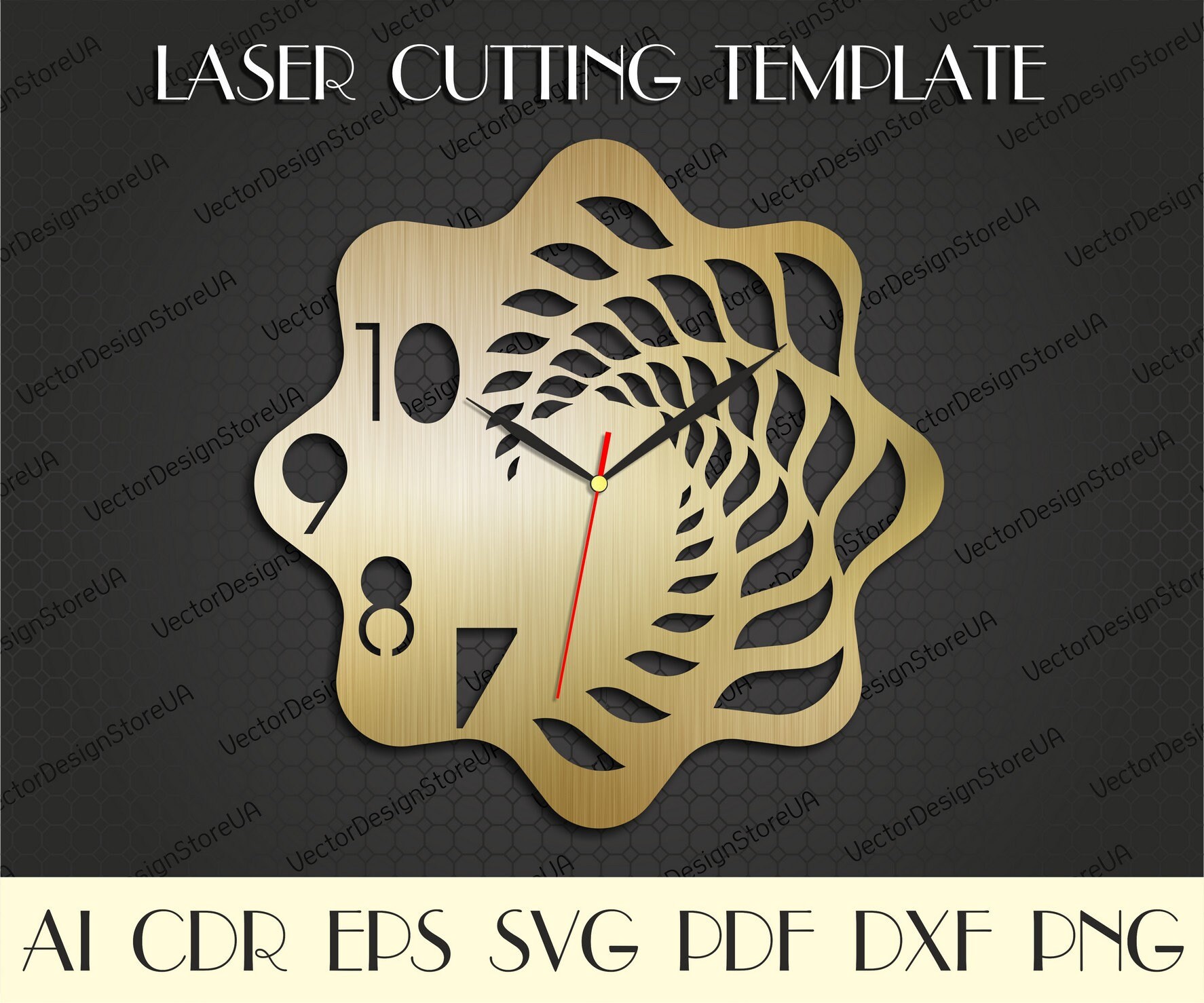 Modern Clock Svgunique Clockliving Room Clockclock for | Etsy