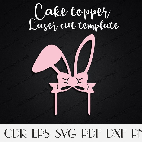Laser Cut Rabbit Cake Topper - Etsy