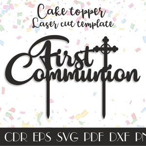 First Communion Cake Topper File,first Communion Svg,christian Cake ...